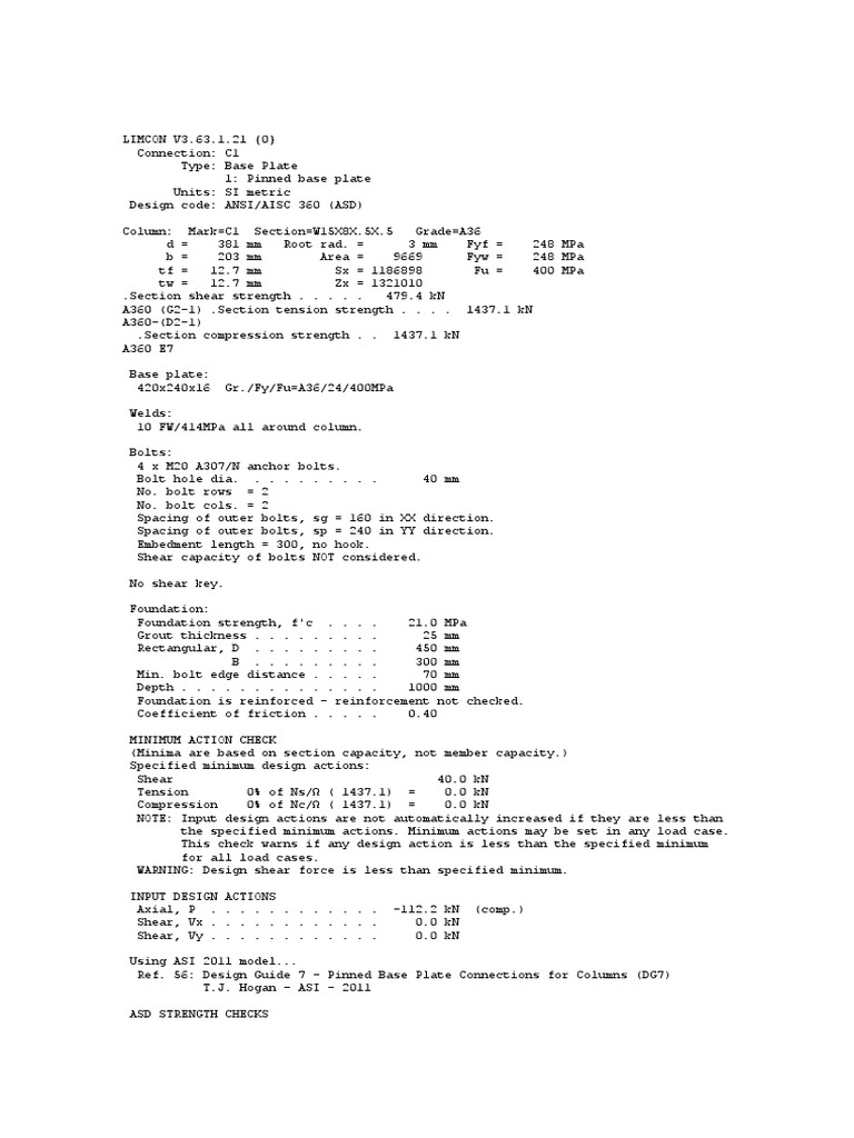 Limcon V3 | PDF | Column | Structural Steel