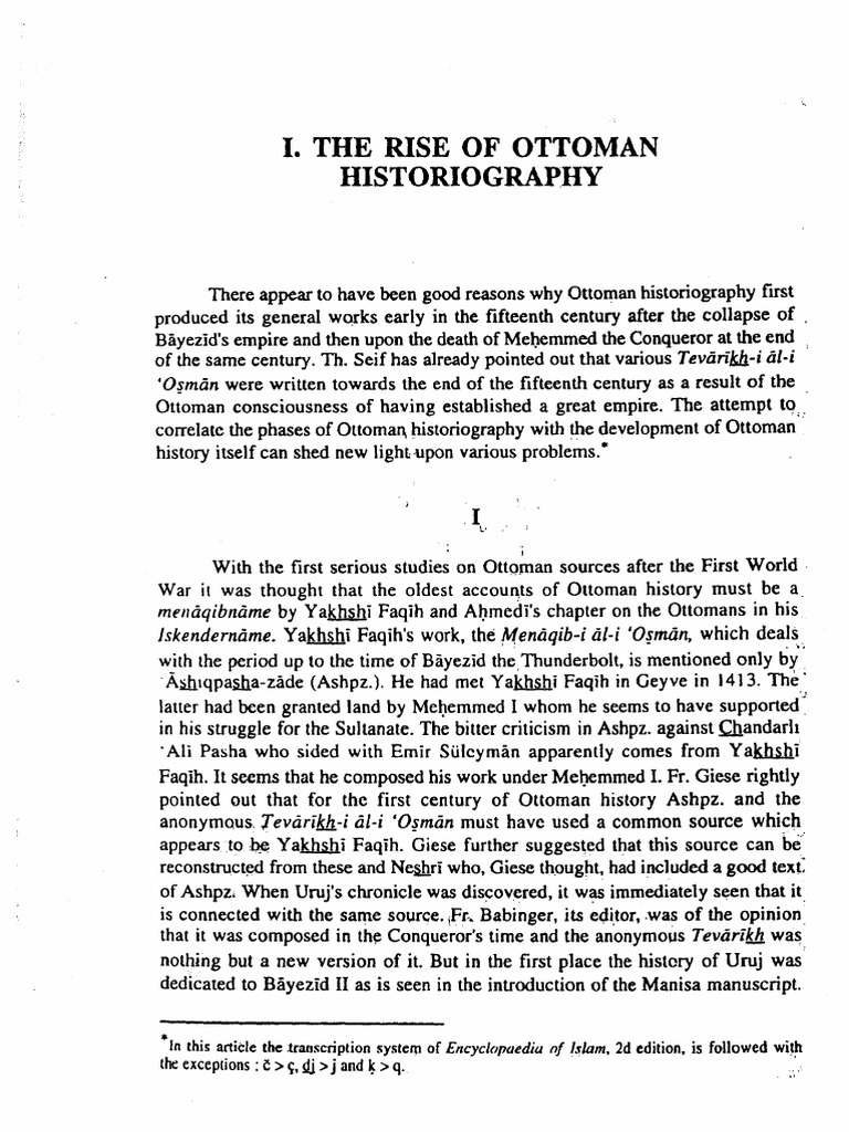 The Rise of Ottoman Historiography | PDF | Ottoman Empire