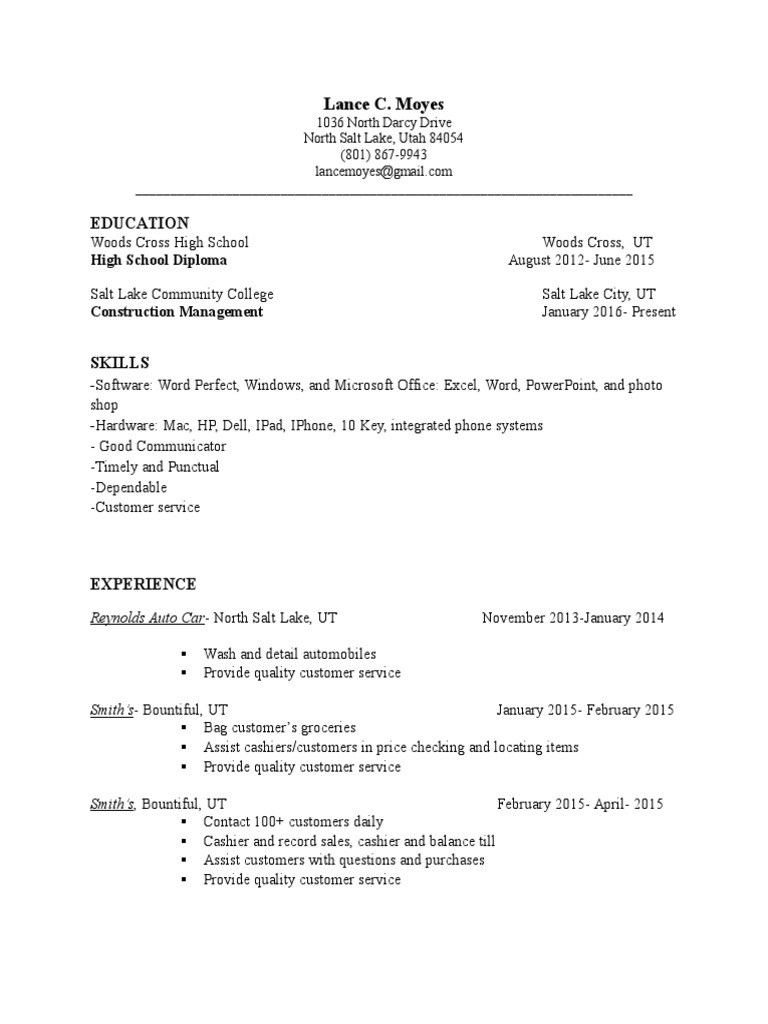 Lance Resume | PDF