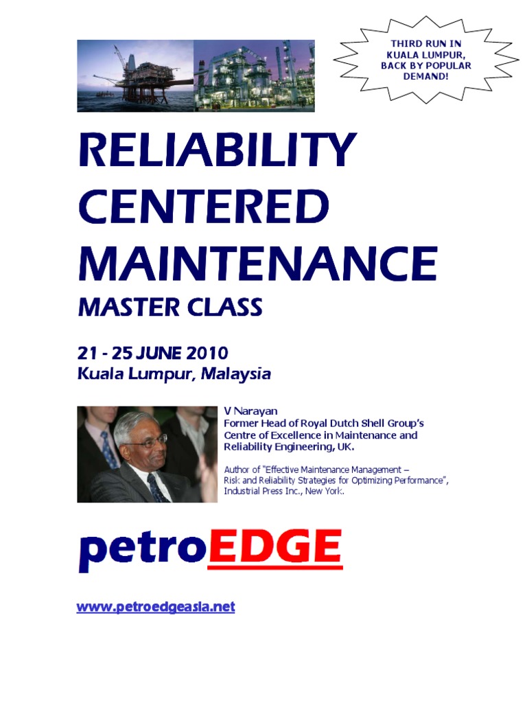 Reliability Centered Maintenance June 21-25, My | Download Free PDF ...