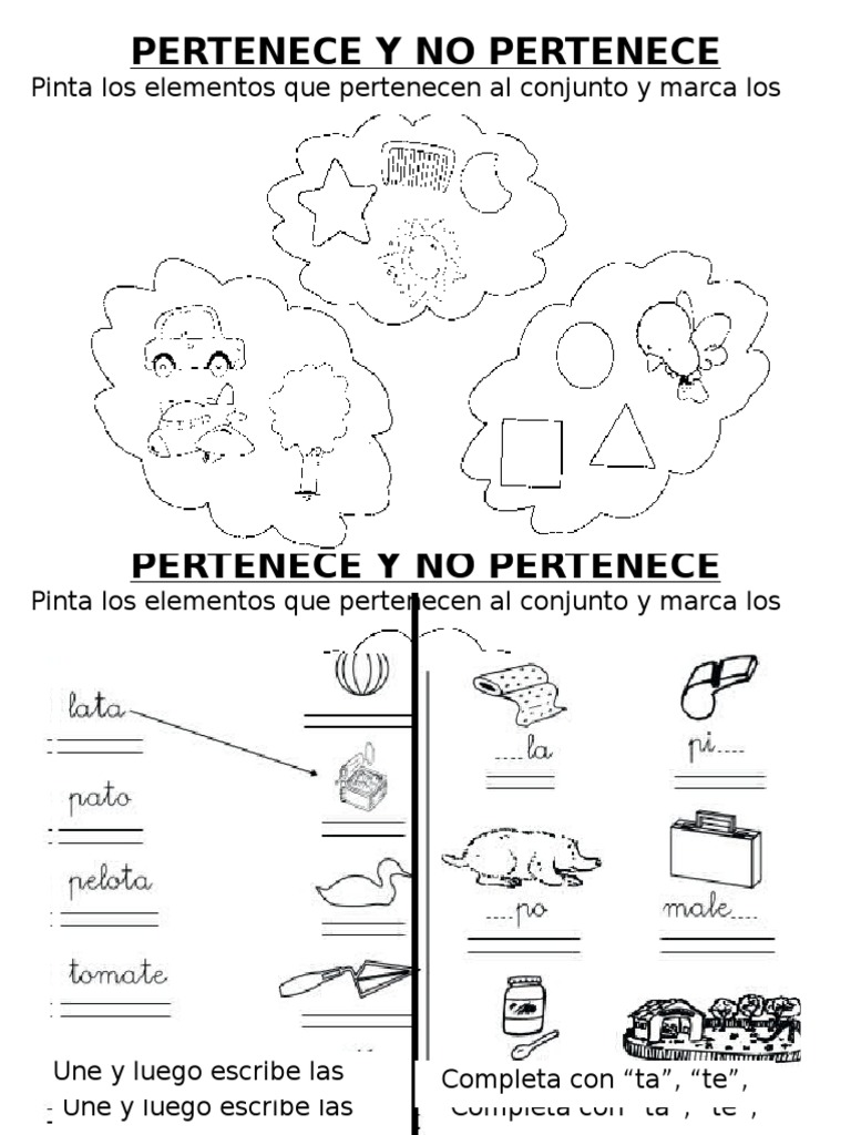 Pertenece y No Pertenece
