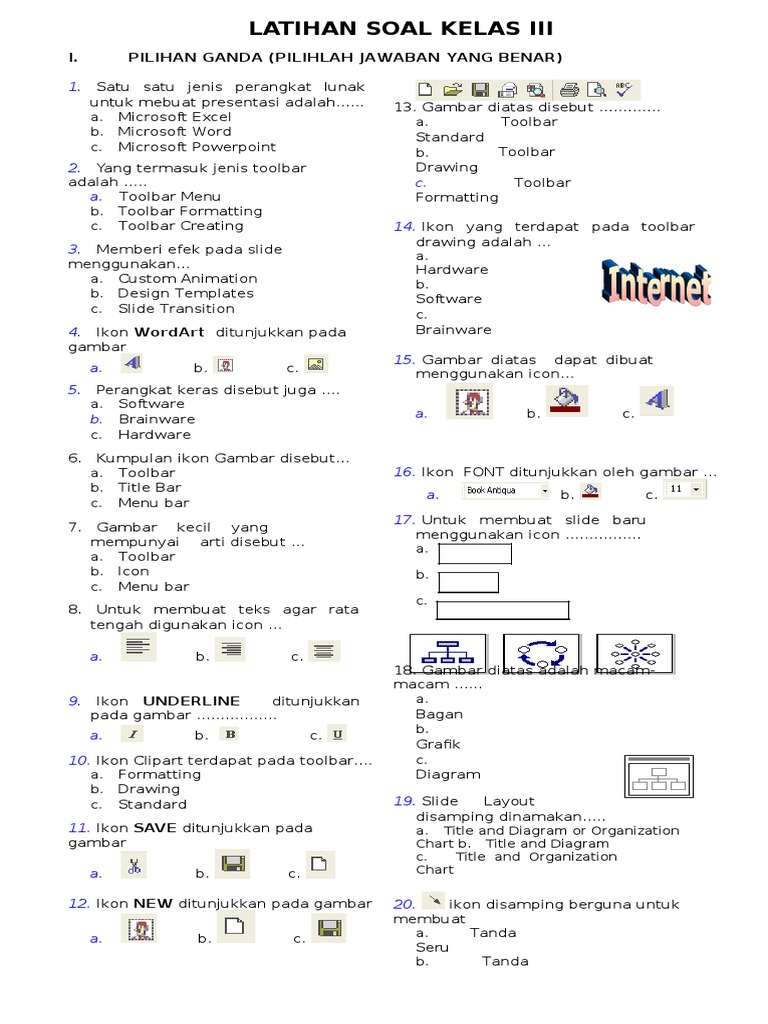 Soal Tik SD | PDF | Seni