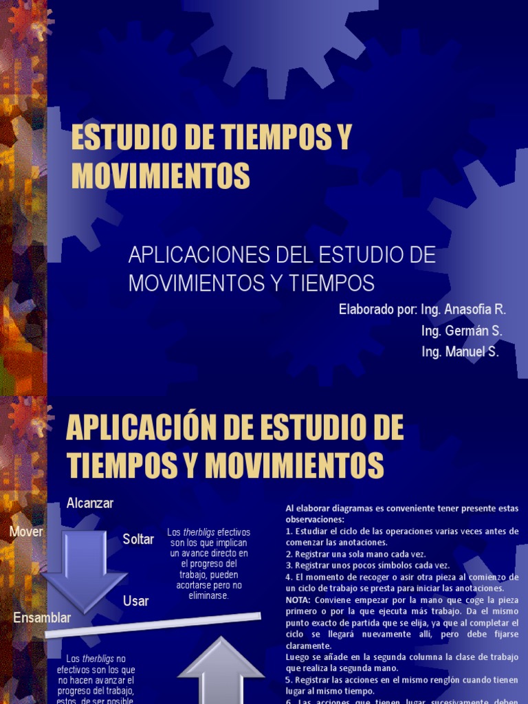 Estudio de Tiempos y Movimientos PDF | PDF