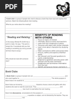 Book Club Meeting Reflection Template | PDF