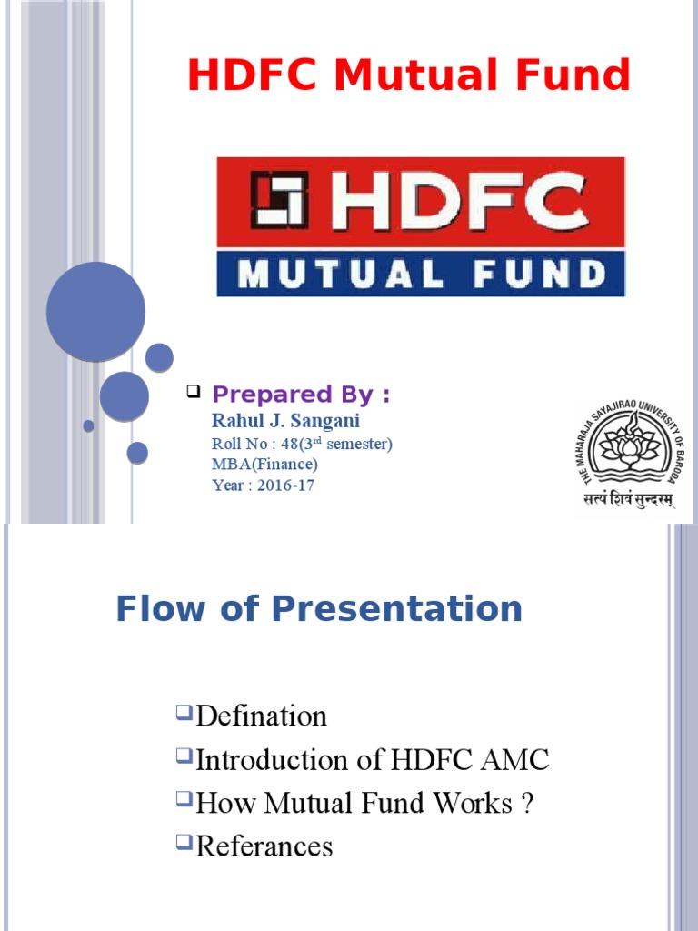 HDFC Mutual Fund Overview and Insights | PDF | Mutual Funds | Investor