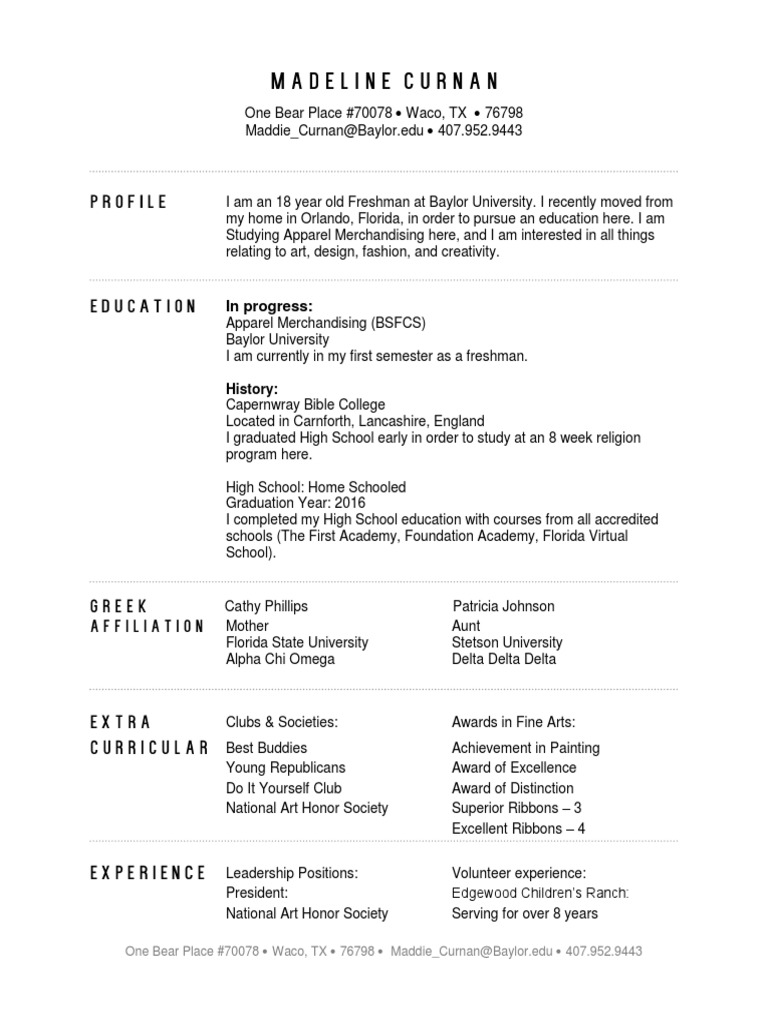 Resume 2016 - Greek 3 | PDF