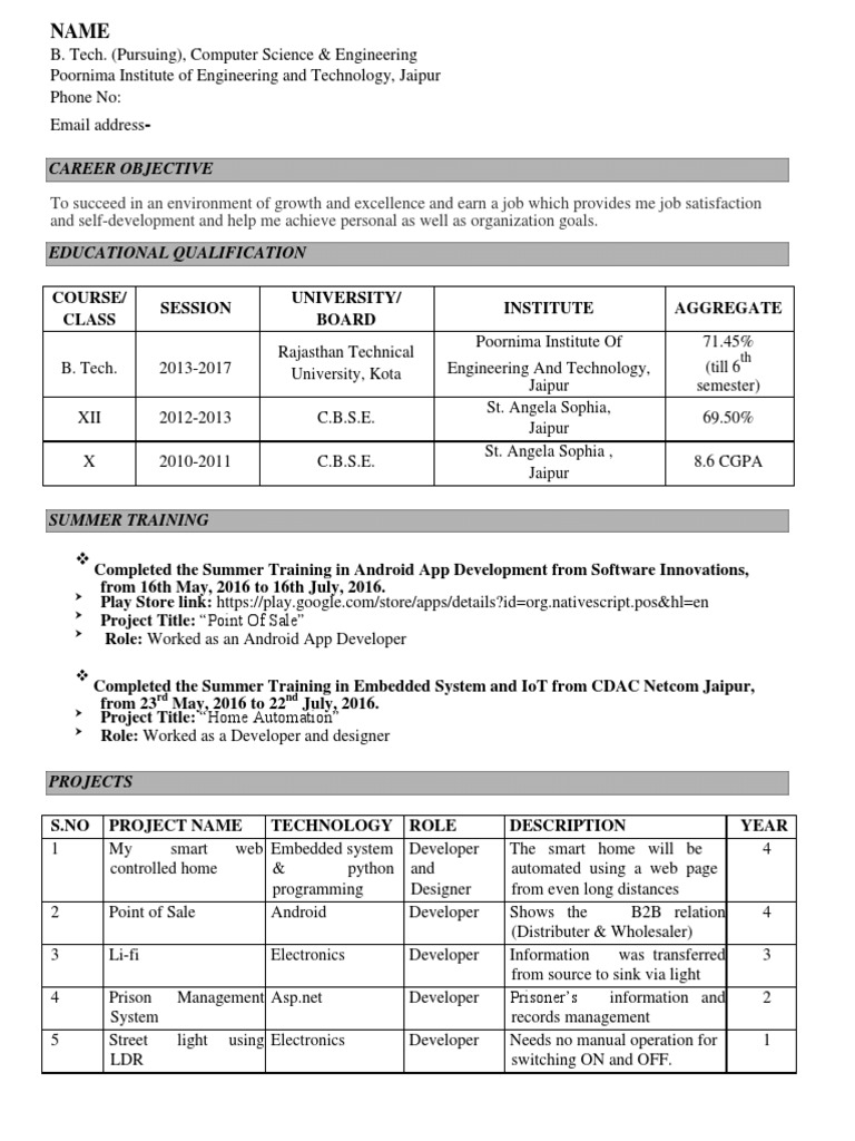Resume 1 | PDF | Scripting Language | Application Software