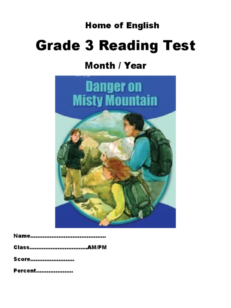 Grade 3 Reading Test: Month / Year | PDF
