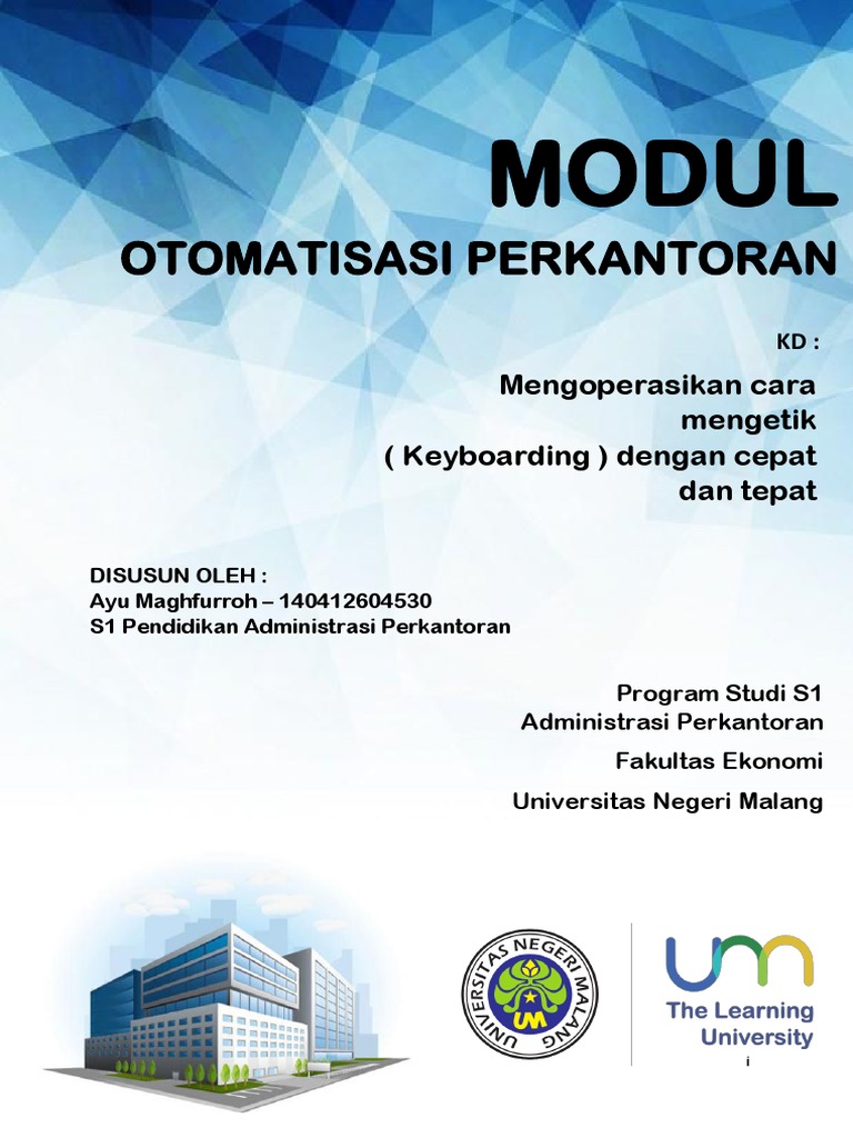 Modul Cara Mengetik (Keyboarding) Dengan Cepat Dan Tepat | PDF