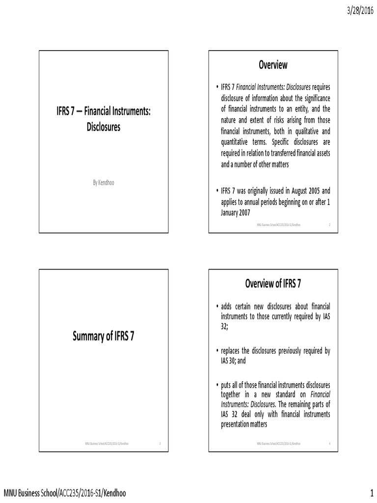 L8. IFRS 7 - Financial Instruments | PDF | Fair Value | International ...