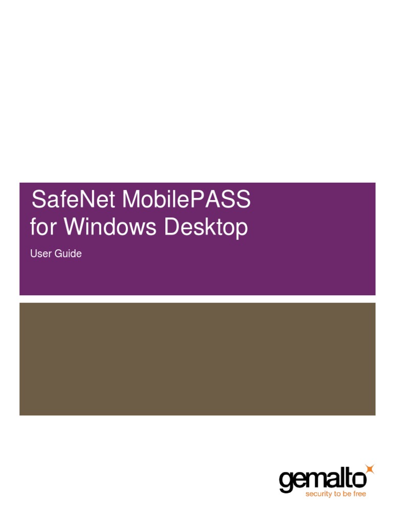Safenet Mobilepass User Guide Windows Desktop | PDF | Personal ...