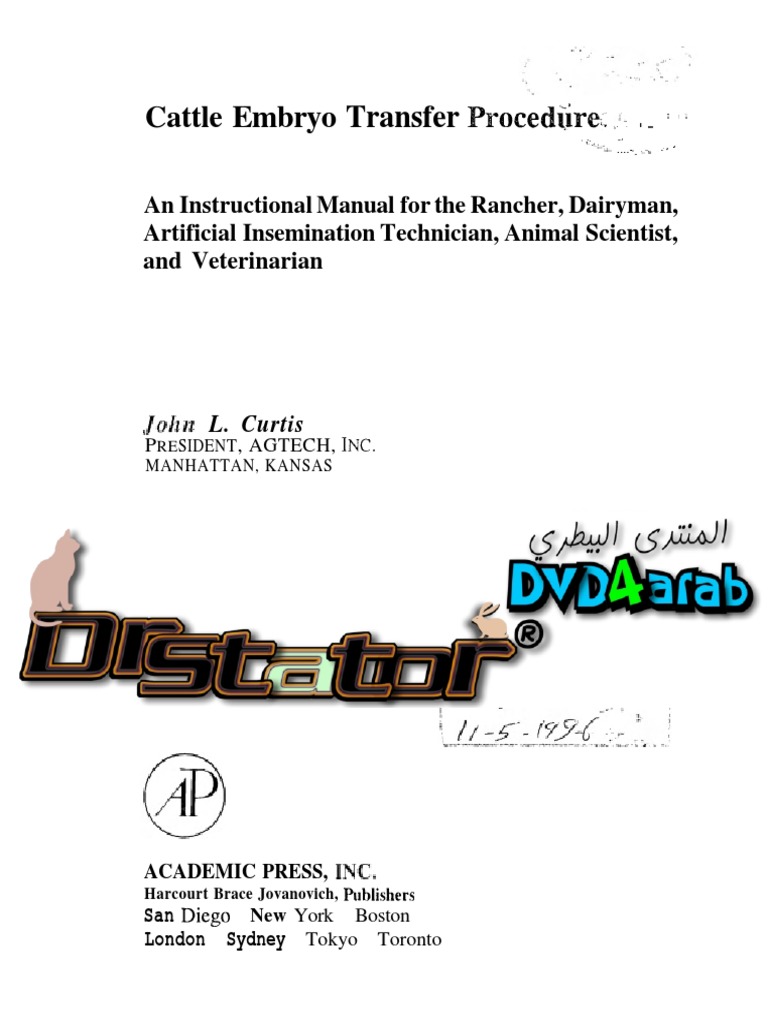 Cattle Embryo Transfer Manual | PDF | Cattle | Dietary Fiber