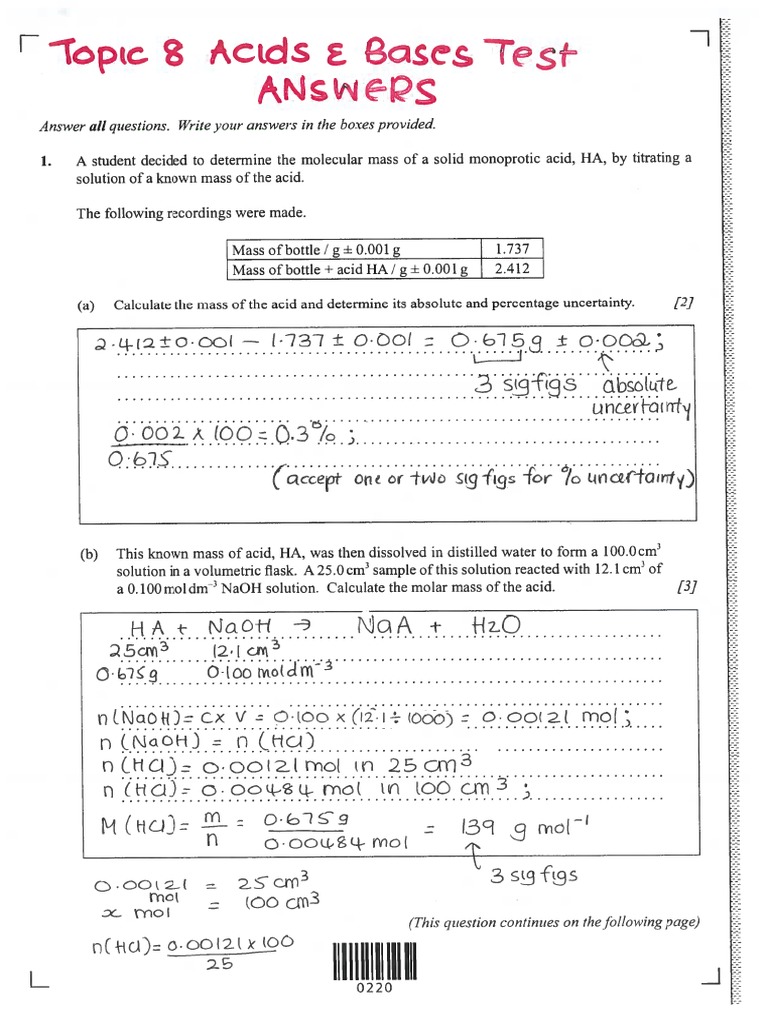 Topic 8 Test ANSWERS PDF | PDF