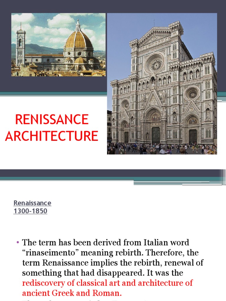 Lecture #8.renissance Architecture | PDF | Renaissance | Architectural ...