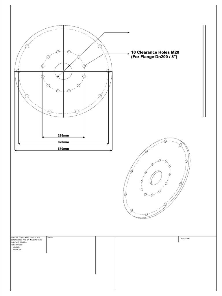 Custom Flange Drawing | PDF