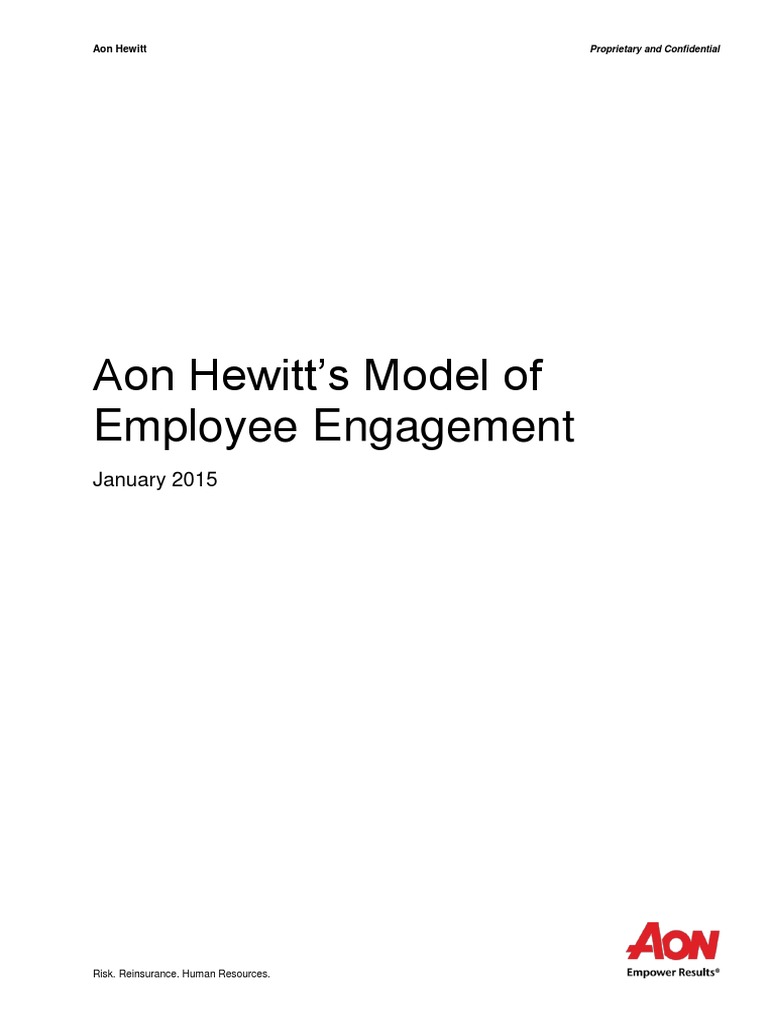 Aon Hewit Model of Engagement PDF | PDF