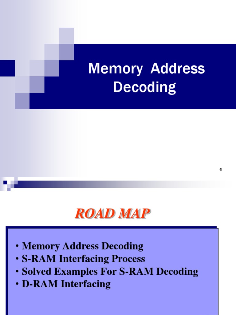 Memory Address Decoding Dynamic Random Access Memory Random Access Memory 8427