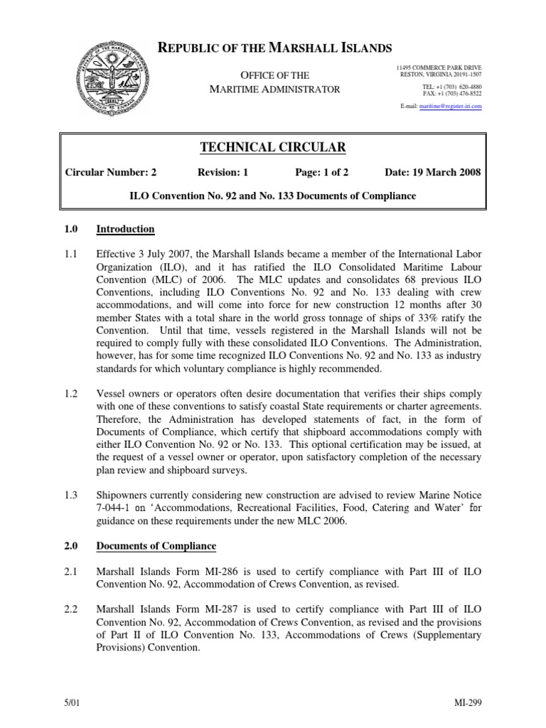 ILO 92/133 Compliance Certification Guide | PDF | International Labour ...