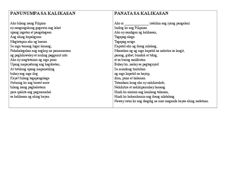 Panunumpa Sa Kalikasan