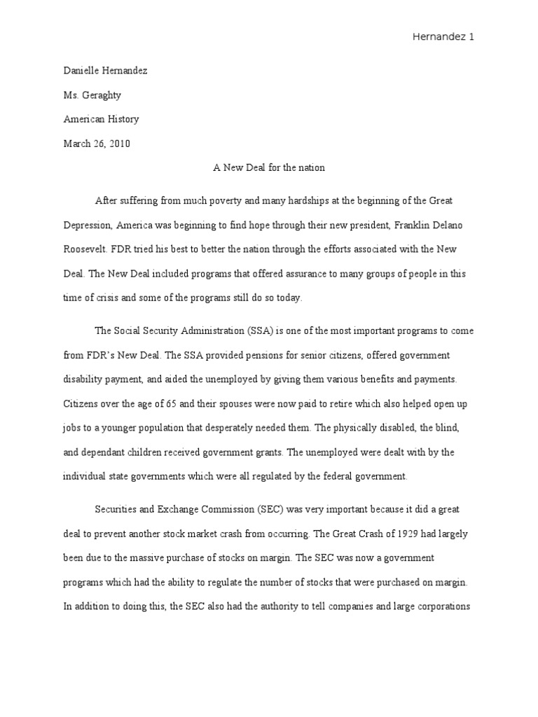 New Deal | PDF | New Deal | Franklin D. Roosevelt