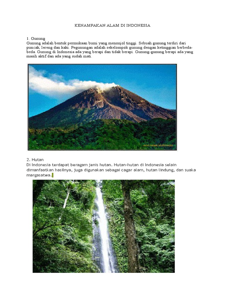 Kenampakan Alam Adalah Segala Sesuatu Yang Nampak Di Permukaan Bagian ...