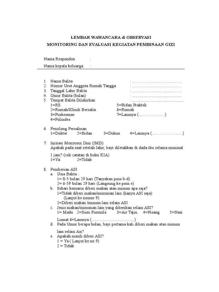 Lembar Observasi | PDF | Pengembangan Diri | Sains & Matematika