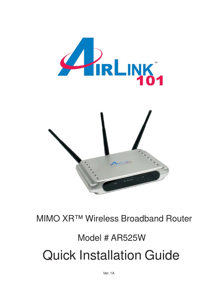 Airlink101 AR525W | Router (Computing) | Wireless Lan