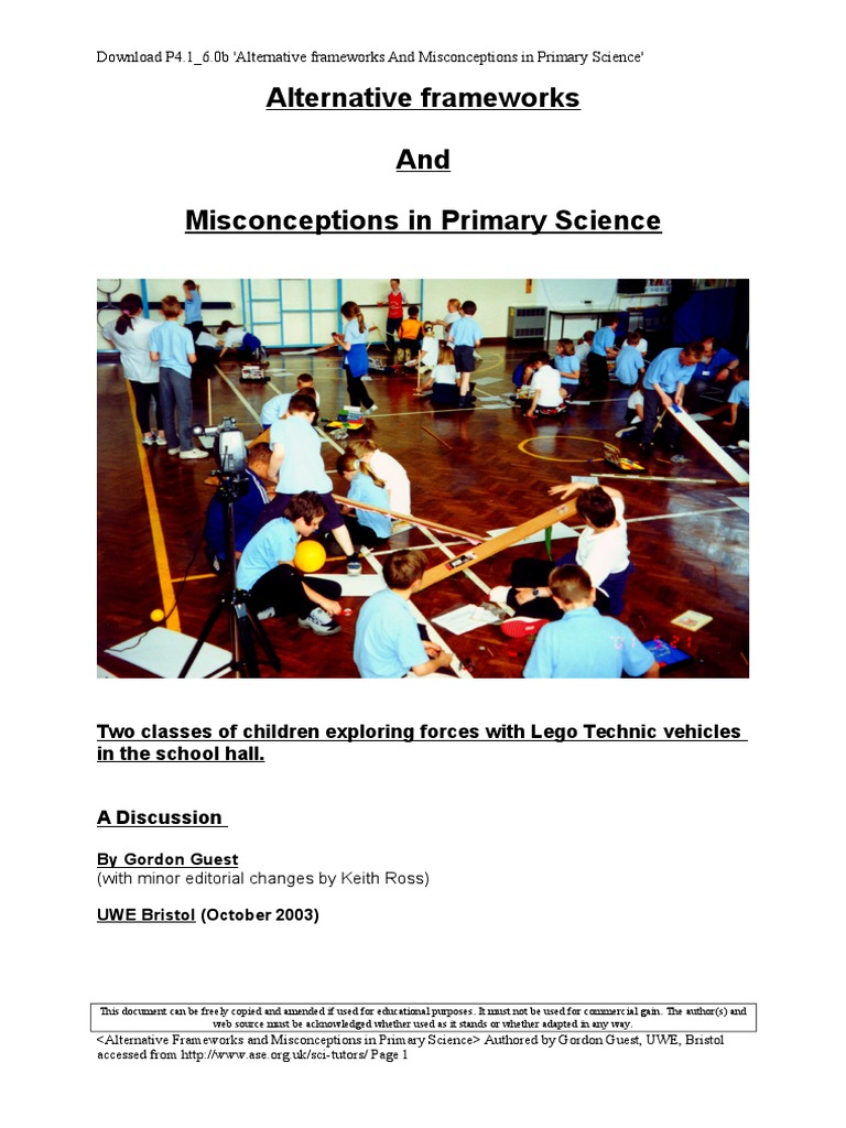 Primary Science Misconceptions | PDF | Buoyancy | Chemical Substances
