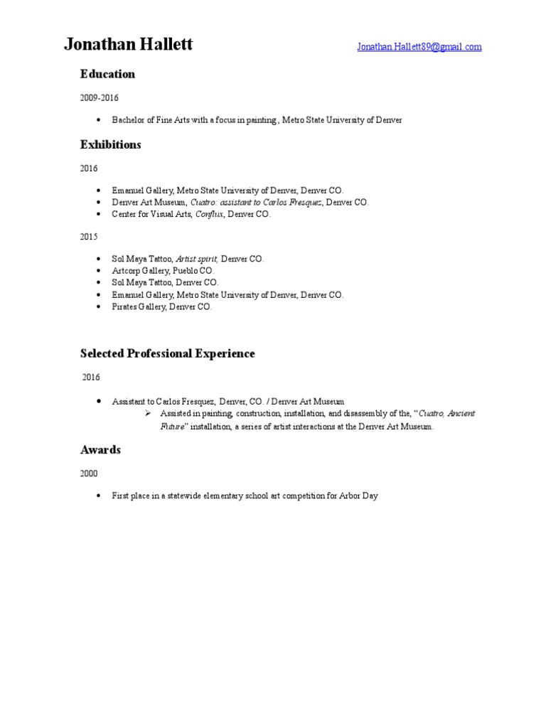 Cv-Selected Professional Experience 11-2016 | PDF