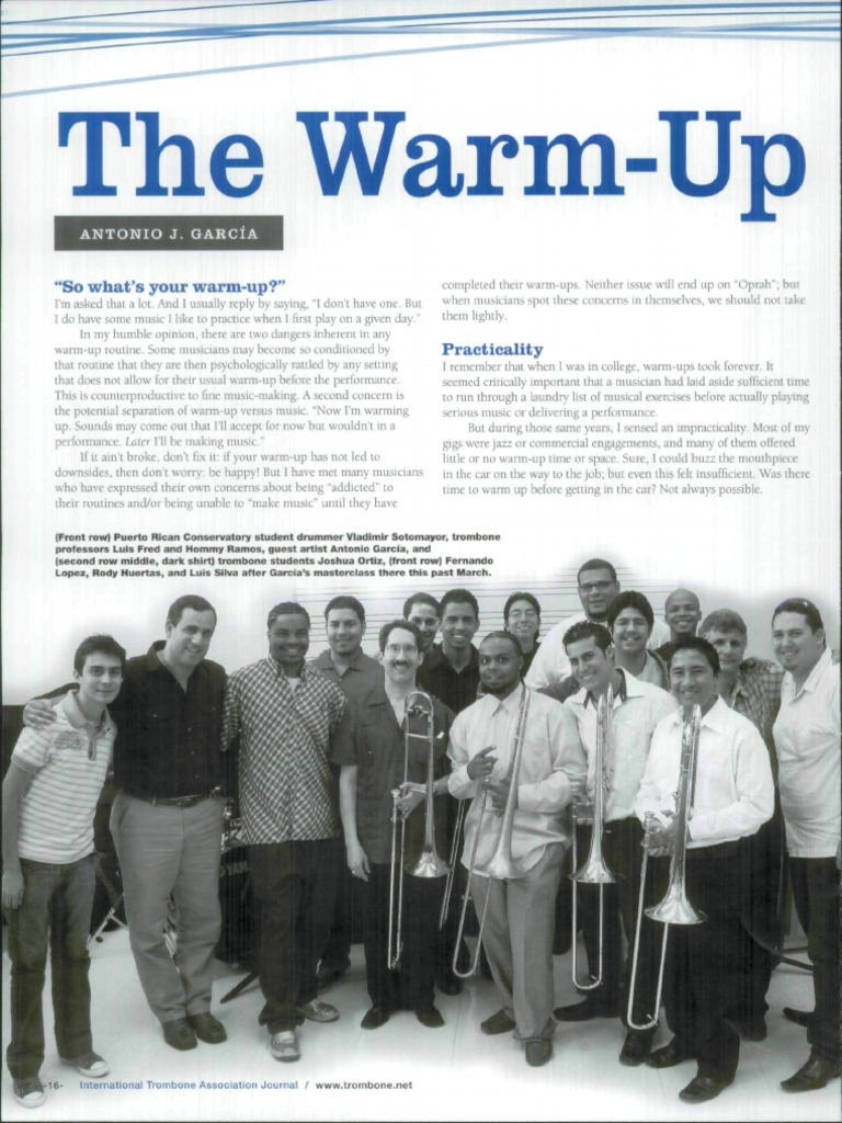 Trombone Warm Ups | PDF | Pitch (Music) | Trombone