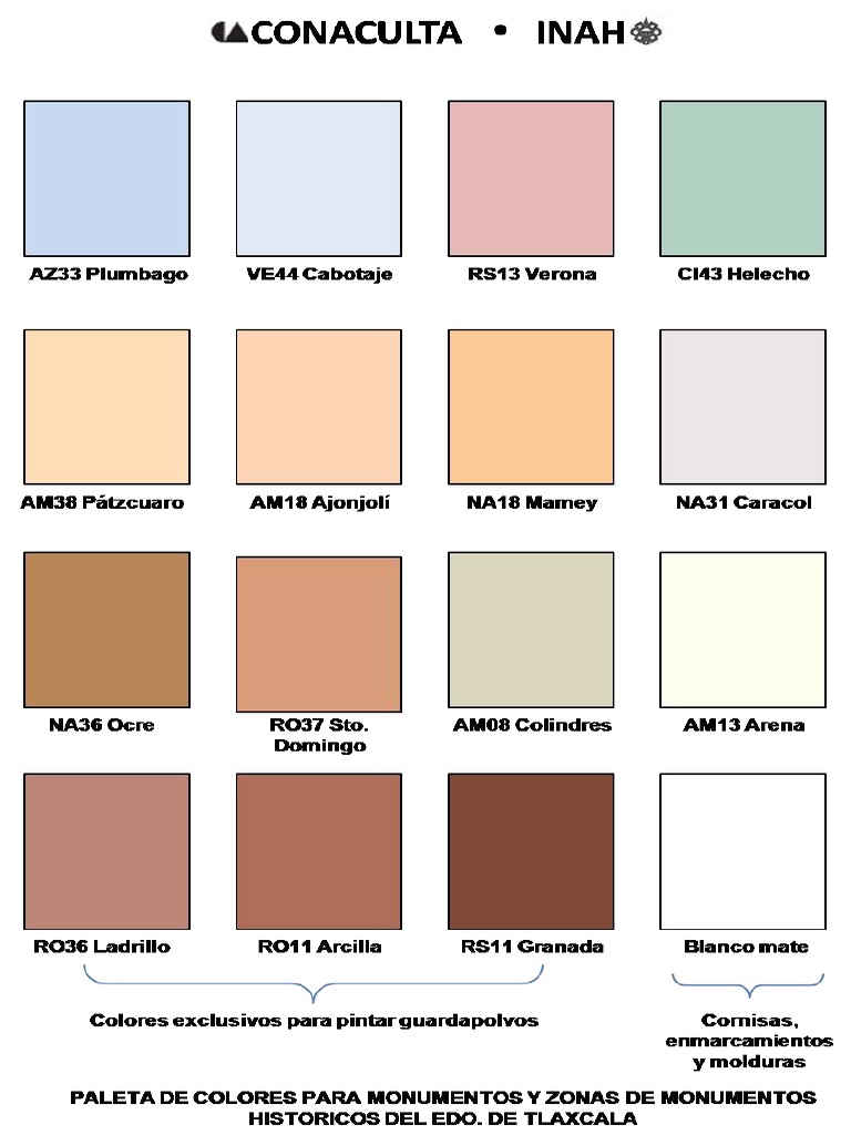 Manual Paleta de Colores INAH
