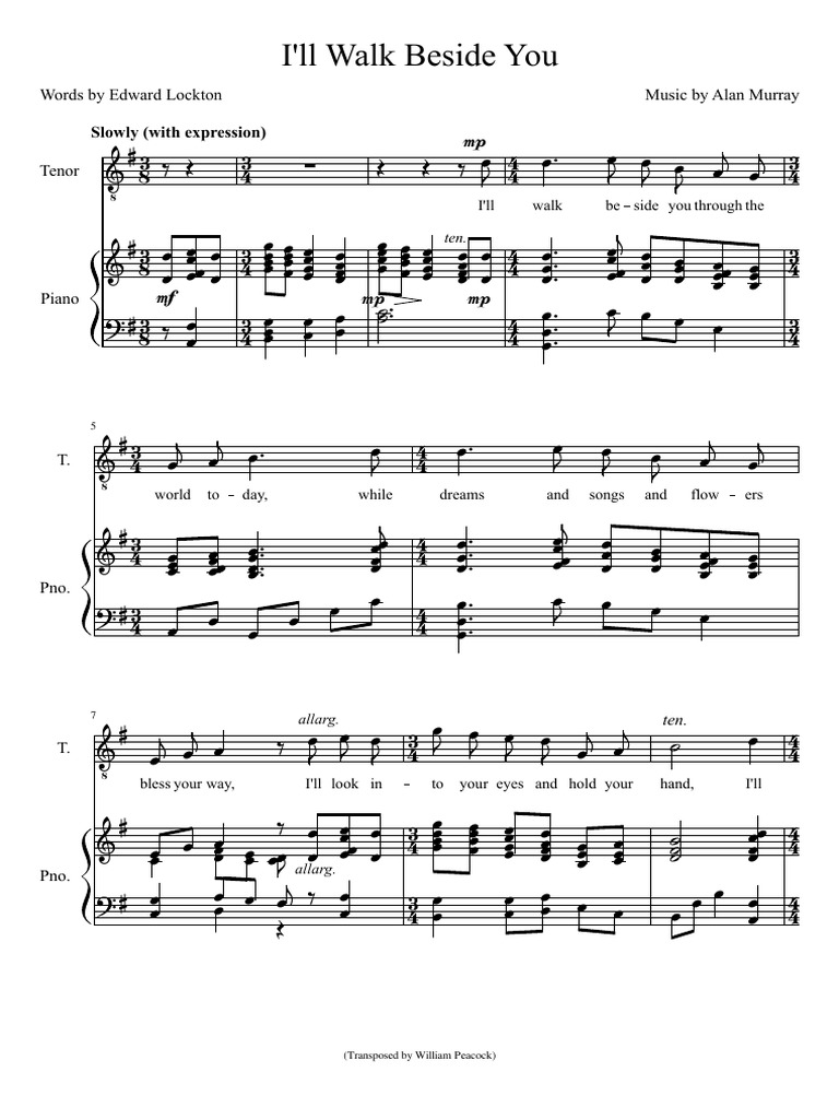 Ill Walk Beside Youreewrrew | PDF