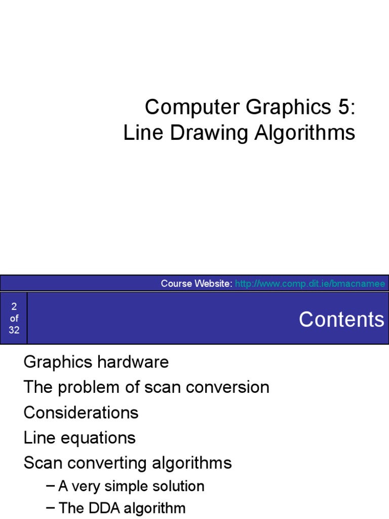 Graphics5 ScanConvertingLines | PDF | Cathode Ray Tube | Computer Graphics