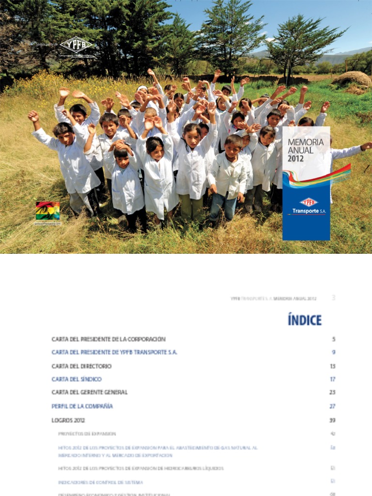 Memoria 2012 YPFB Transporte PDF | PDF | Bolivia | Petróleo