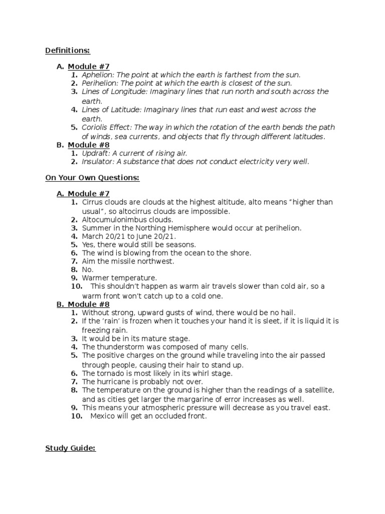 Apologia Physical Science Module 7 & 8 | PDF | Lightning | Cloud