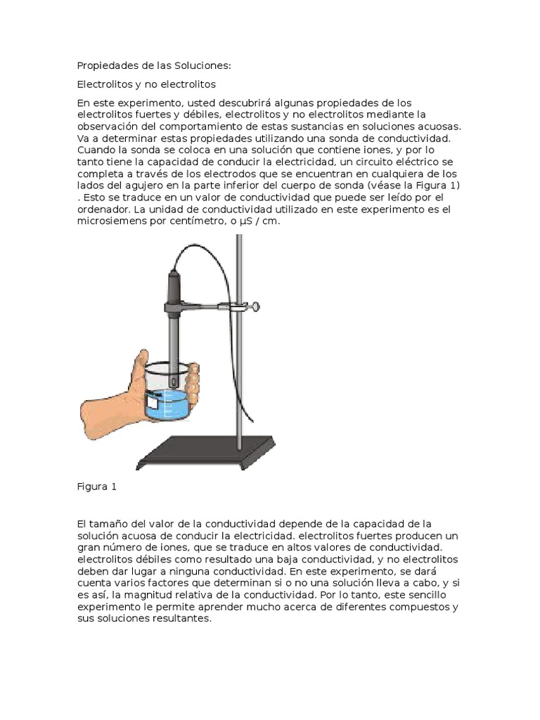 Propiedades de Electrolitos y No Electrolitos | PDF | Electrólito | Química