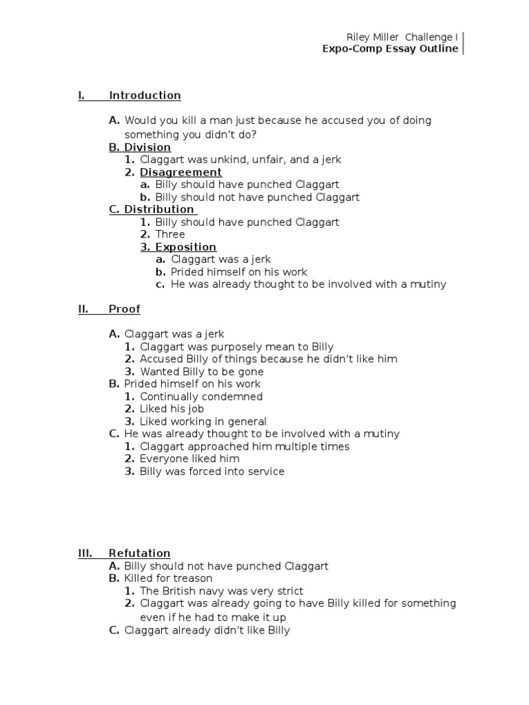 Billy Budd Outline | PDF