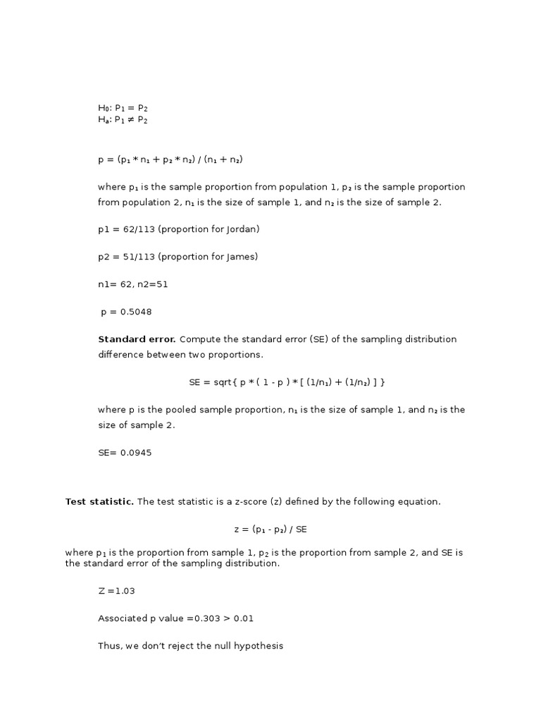 Procedure Hypothesis Testing | PDF