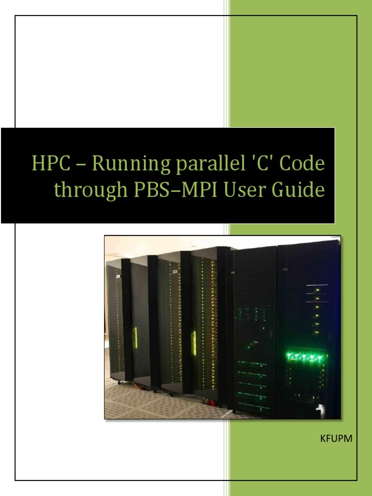 Hpc Running Parallel C Code Through Pbs Mpi User Guide Kfupm Pdf Message Passing 