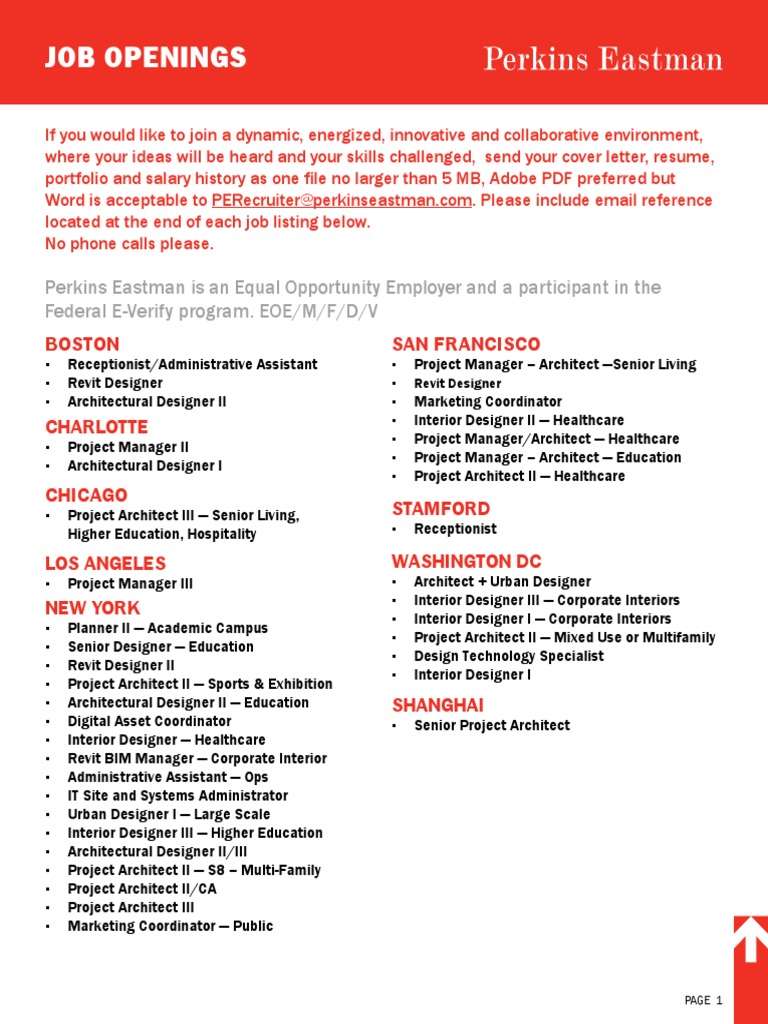 Perkins Eastman Job Openings | Download Free PDF | Architect | Autodesk ...