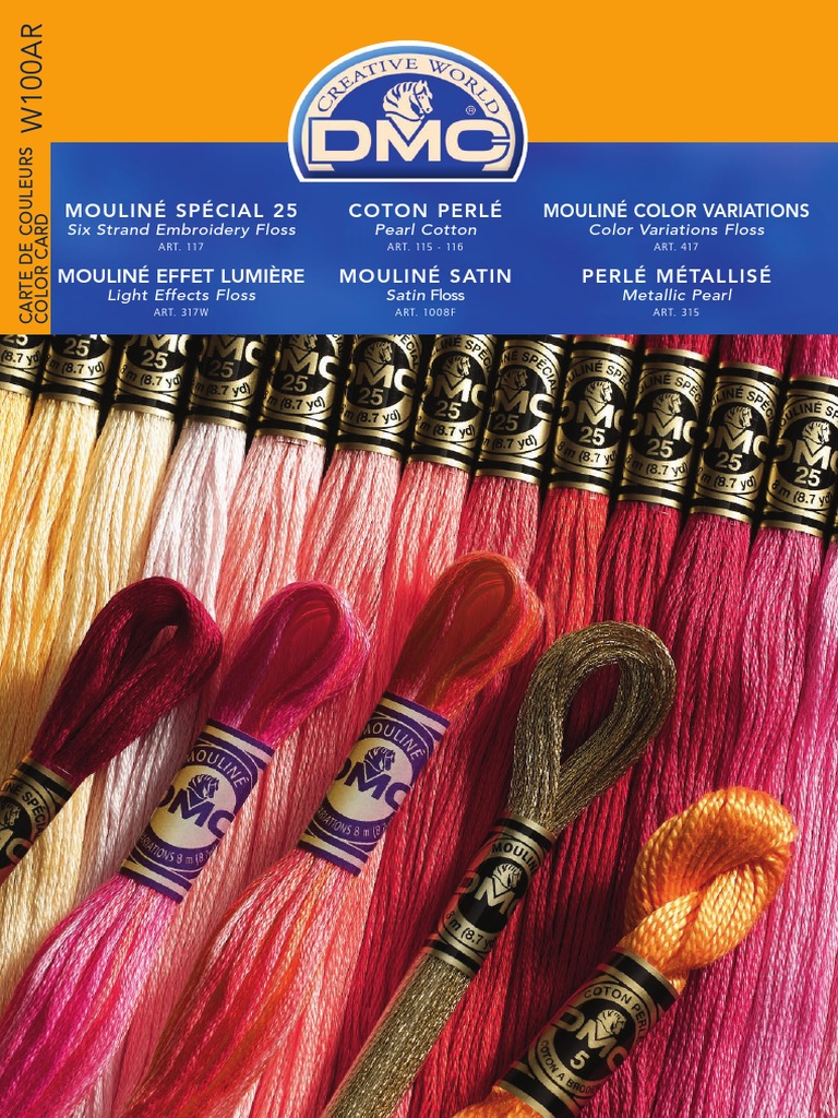 DMC Mouline Color Card PDF | PDF | Fil | Les textiles
