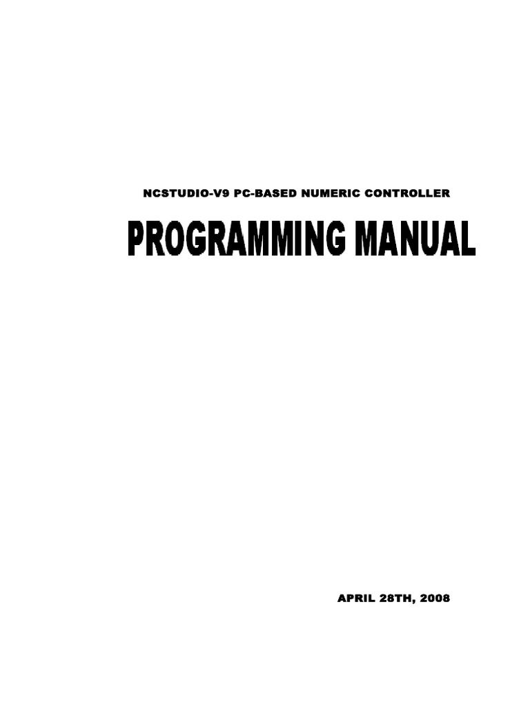 Ncstudio V9 Programming Manual-R5.1 | PDF | Numerical Control | Subroutine