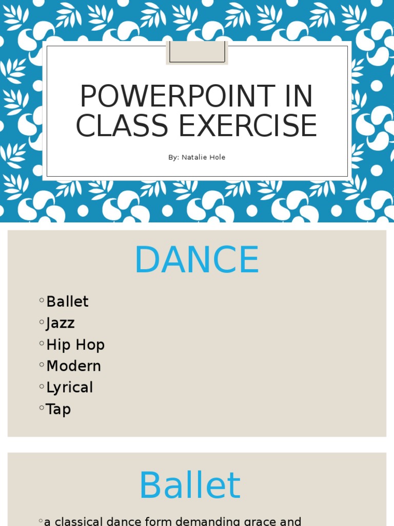 Powerpoint In Class Exercise Pdf Art Poetry