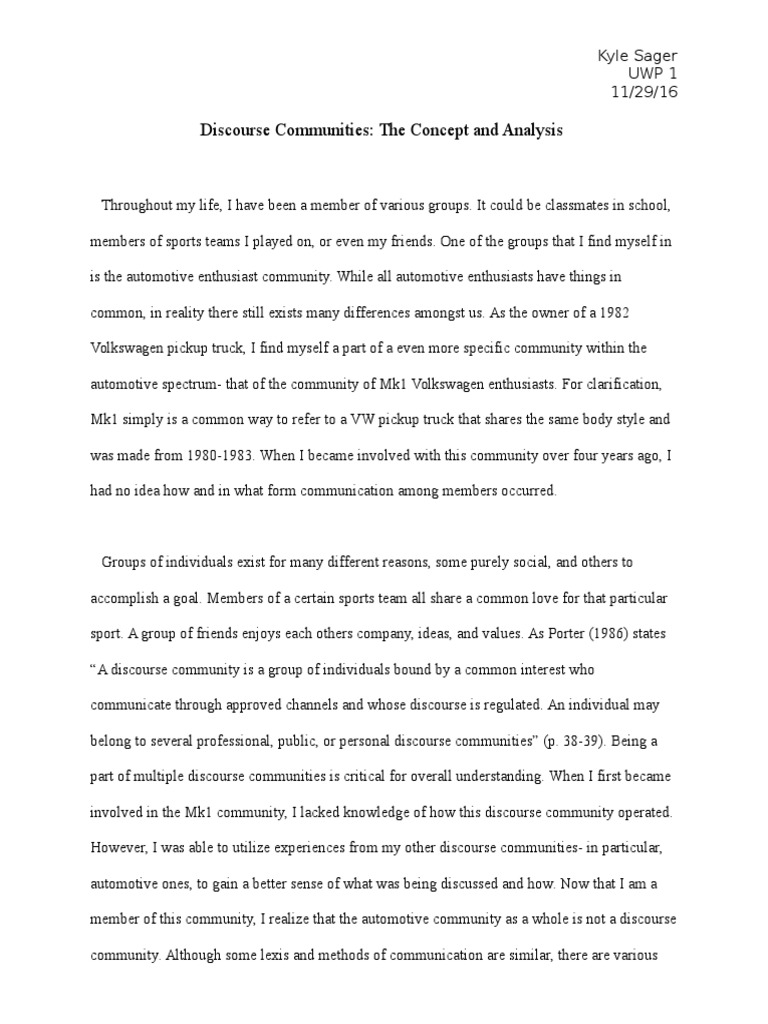 Discourse Communities | PDF | Discourse | Manual Transmission