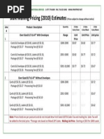 Screen Printing Price Chart | PDF
