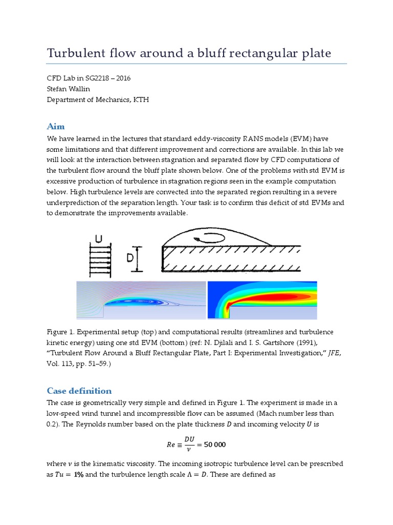 CFD-lab | Turbulence | Computational Fluid Dynamics