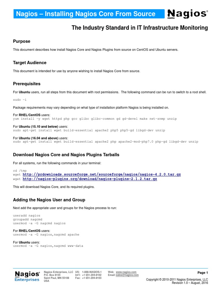 Installing Nagios Core From Source PDF | PDF | Ubuntu (Operating System ...