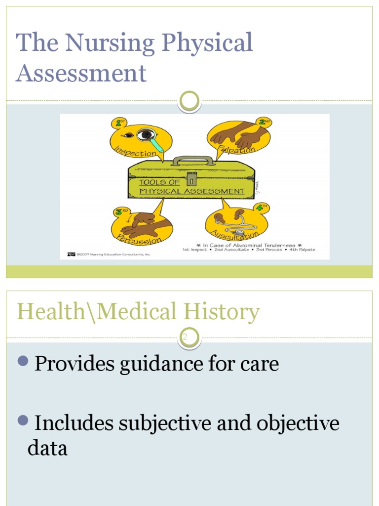 The Nursing Physical Assessment | PDF | Heart | Pulse