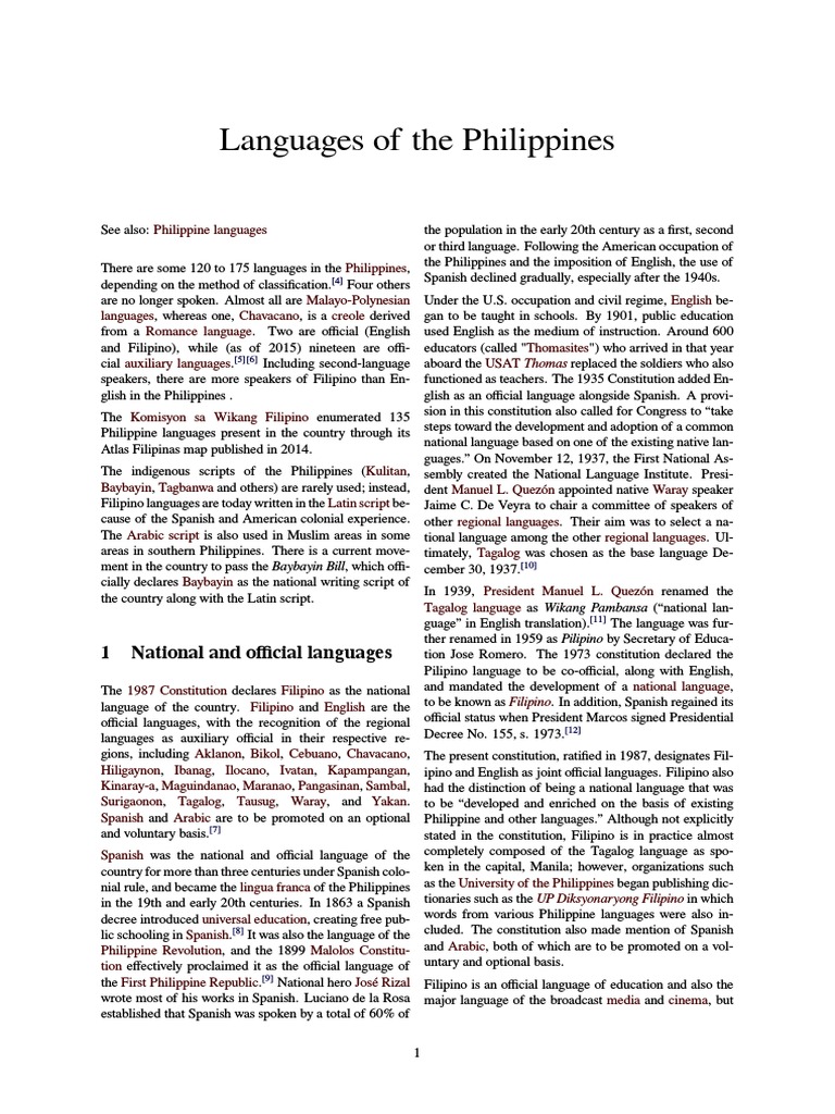 Languages of The Philippines | PDF | Linguistics | Languages