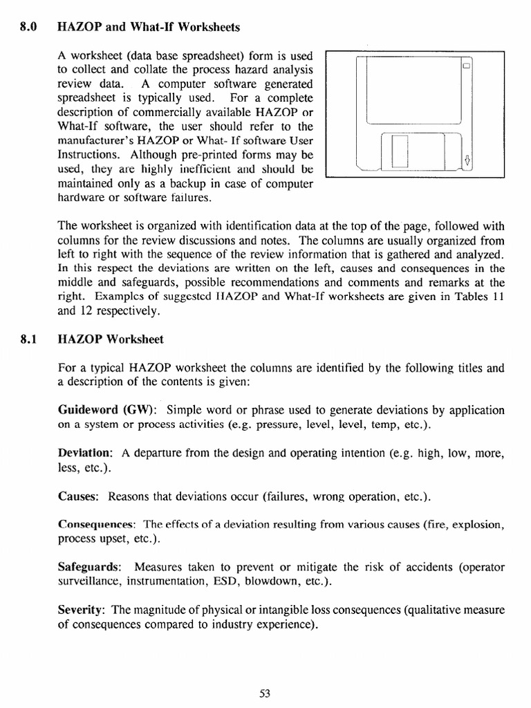 8 HAZOP and What If Worksheets | PDF | Risk | Spreadsheet